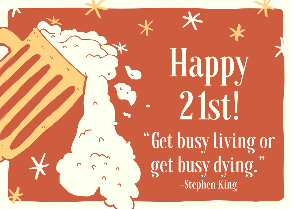125 Greatest 21st Birthday Messages And Sayings For Cards