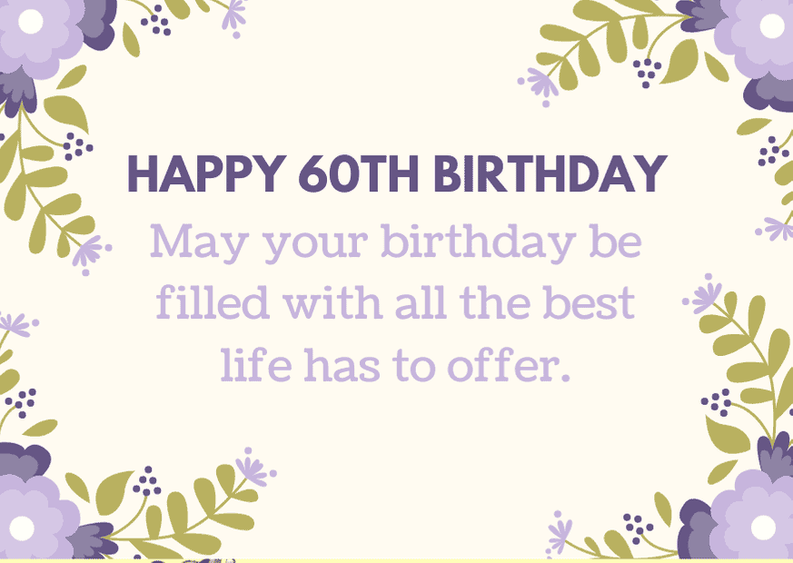 100 Amazing 60th Birthday Messages And Quotes W Images 